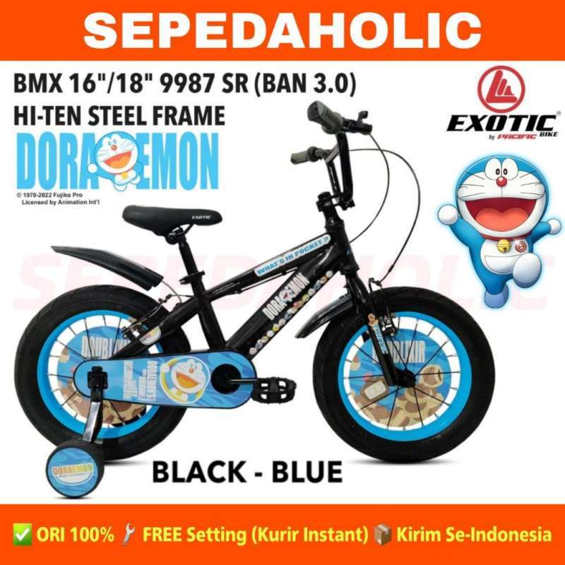 Promo Sepeda Anak Laki Bmx Exotic Et 9987 Sr Doraemon Ukuran 16 18 Inch Ban Jumbo 3.0 Usia 2-8 ...