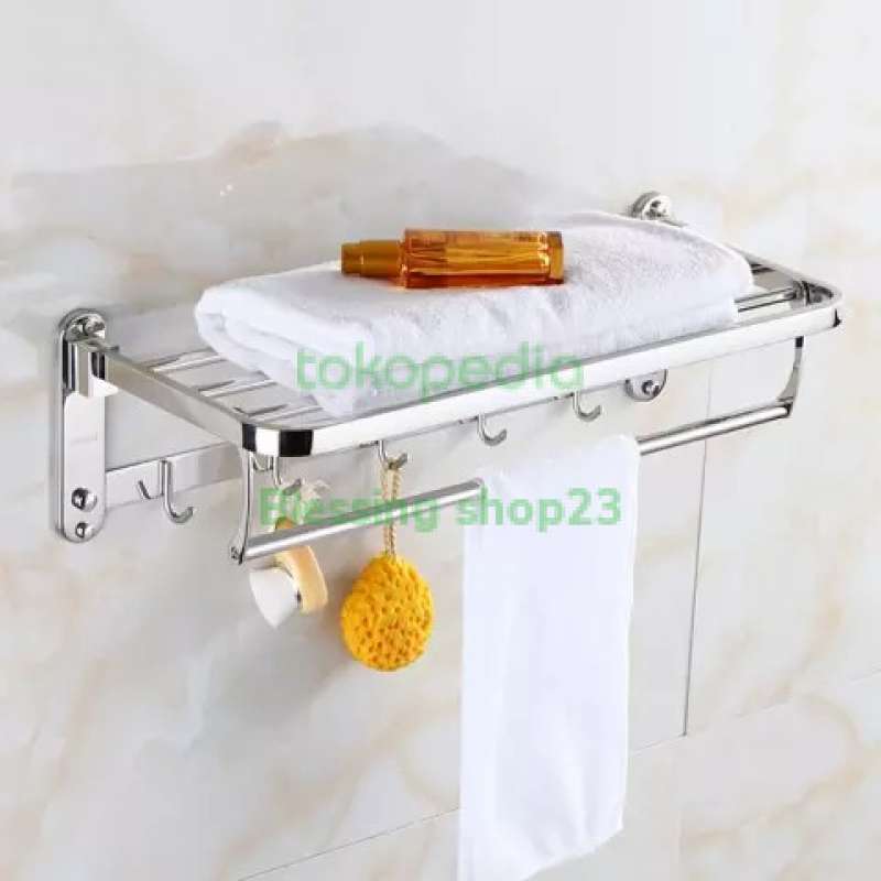 Promo Rak Handuk Stainless Stell Sus 304 Lipat 5 Baris Diskon 33% Di ...