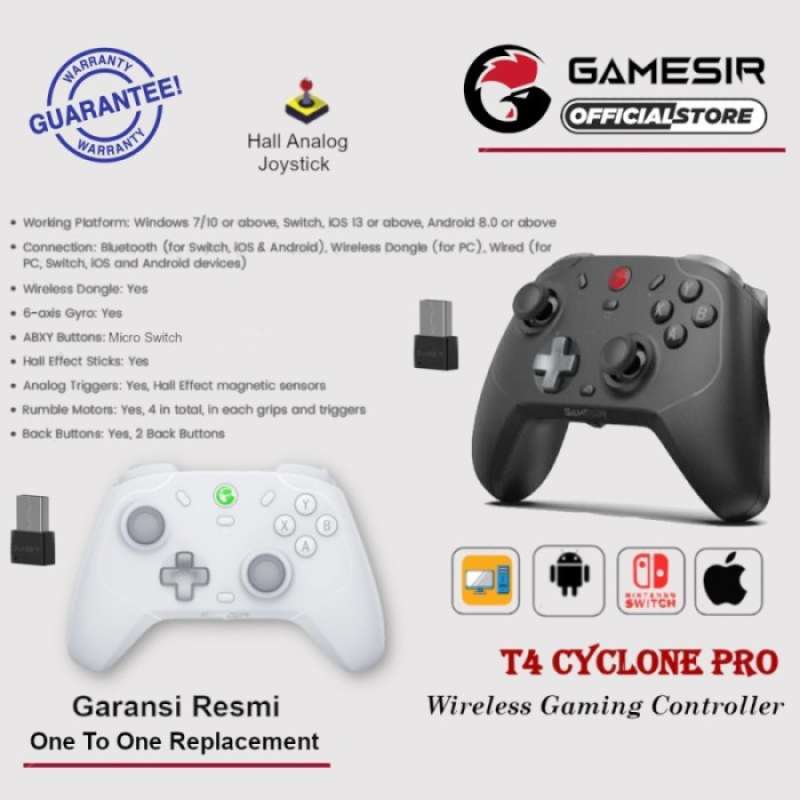Promo Promo- Gamesir T4 Cyclone Pro Wireless Gaming Controller Hall ...