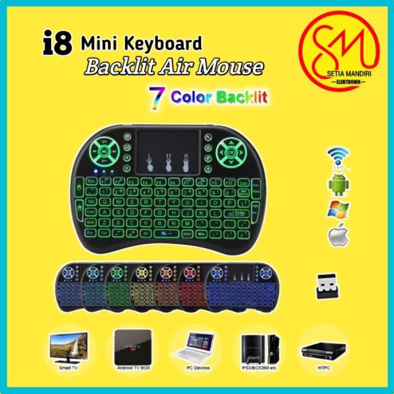Jual Mini Keyboard Wireless I8 2.4g Handheld Keyboard Untuk Smart Tv Tv ...