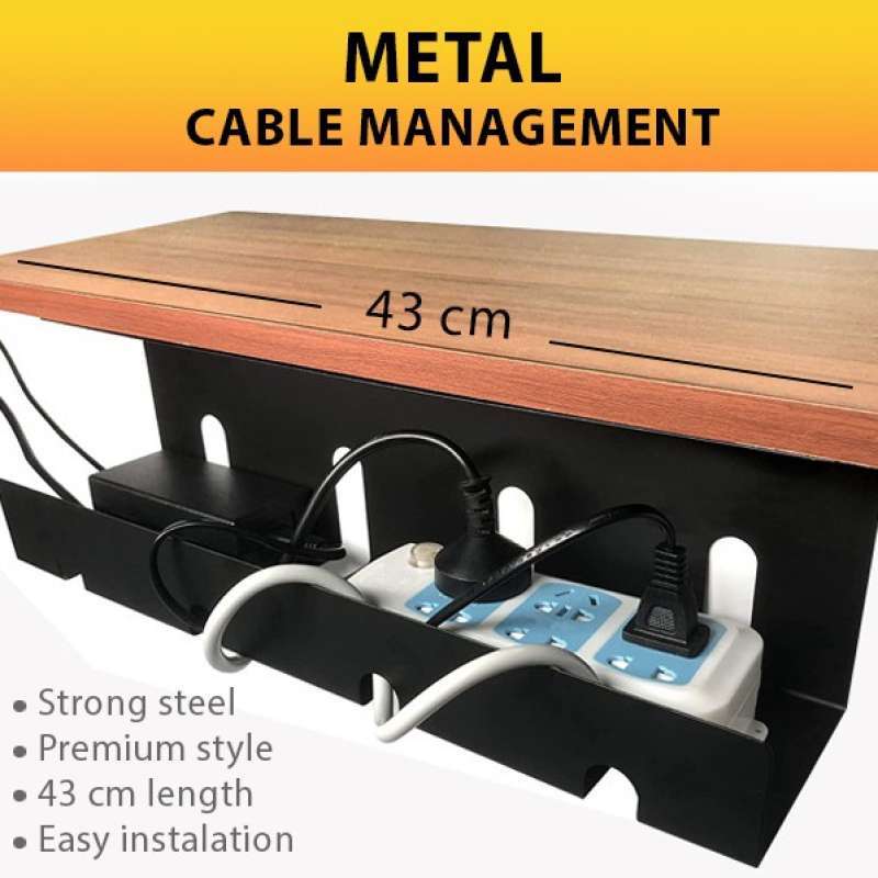Jual Under Desk Organizer Cable Management Rak Kabel Bawah Meja Bahan ...