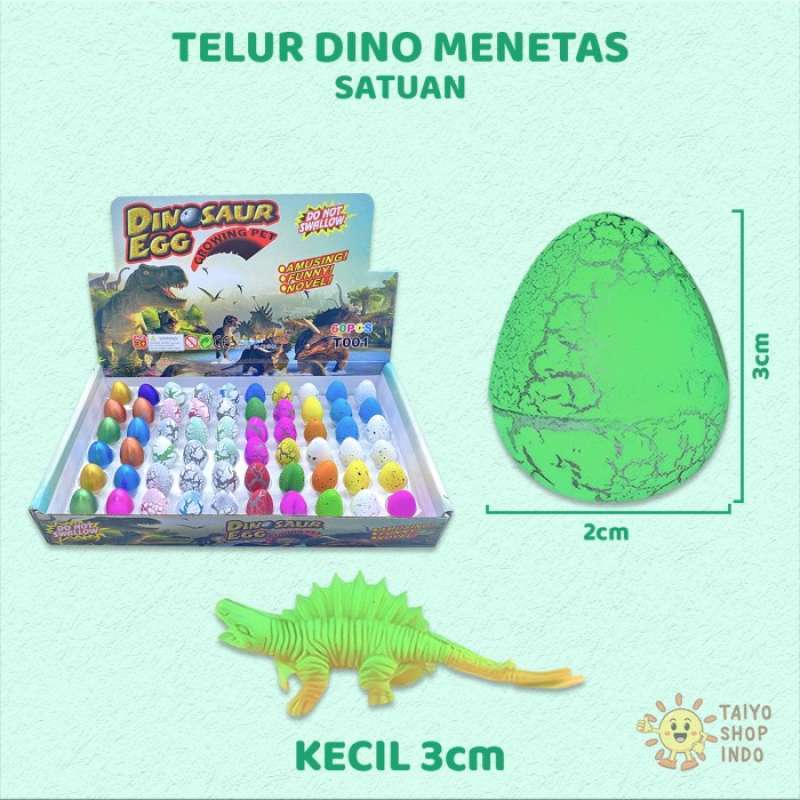 Promo Taiyo Mainan Anak Telur Dino Menetas Kecil Sedang Besar ...