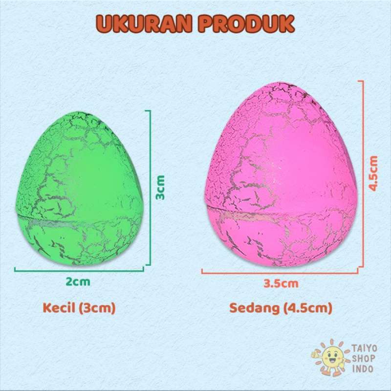 Promo Taiyo Mainan Anak Telur Dino Menetas Kecil Sedang Besar ...