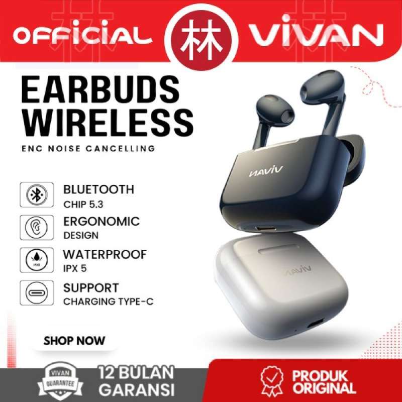 Promo Vivan Life 100 Wireless Bluetooth Earbuds Tws Headsets Low ...