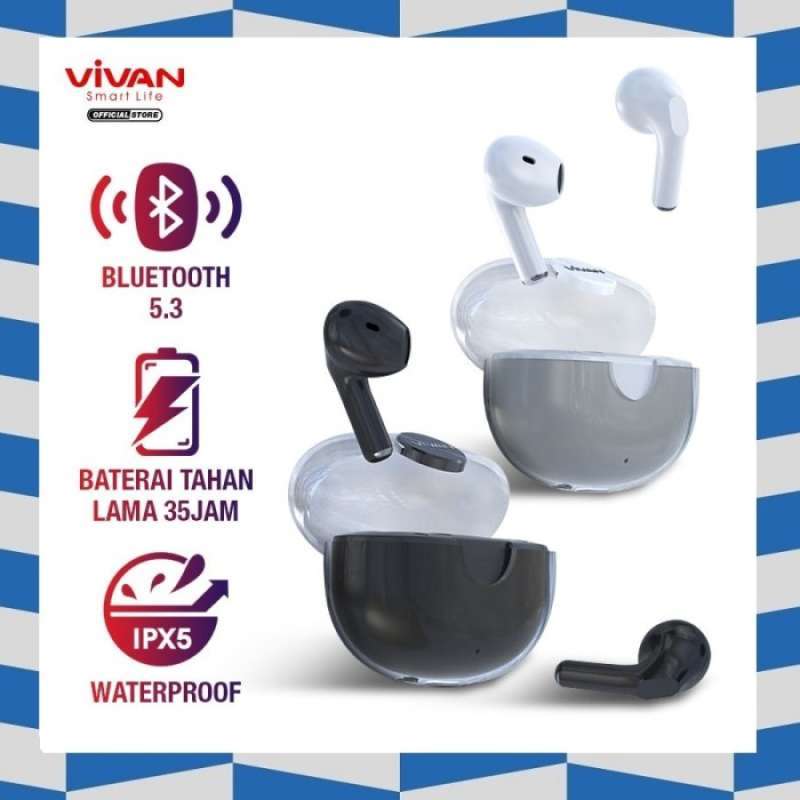 Promo Vivan Headset Earbuds Tws Infinity Gt1 Bluetooth 5.3 Waterproof ...