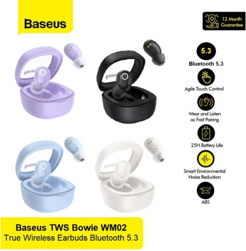 Promo Baseus Wm02 / Bowie Wm-02 Tws True Wireless Earbuds Bluetooth ...