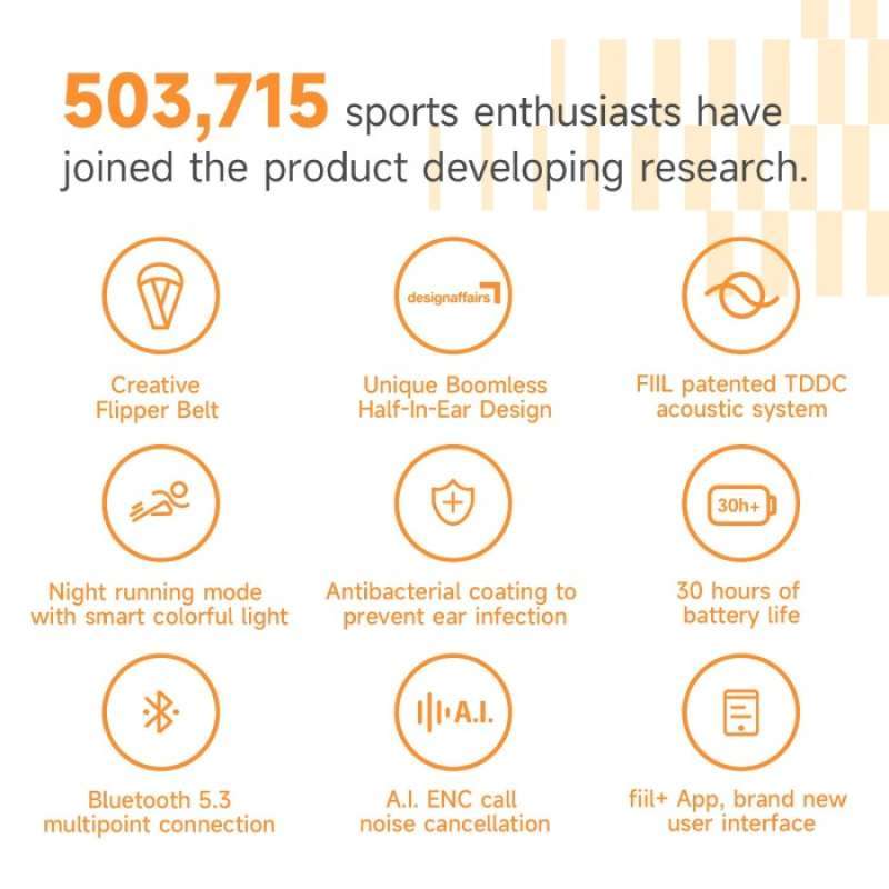 Promo Fiil Belt Tws Earphone Half In Ear Bluetooth 5.3 Antibacterial ...