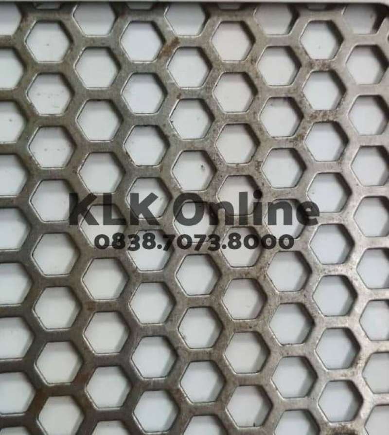 Promo Plat Besi Ram Grill Speaker / Plat Lubang Perforated Hexagonalâ ...