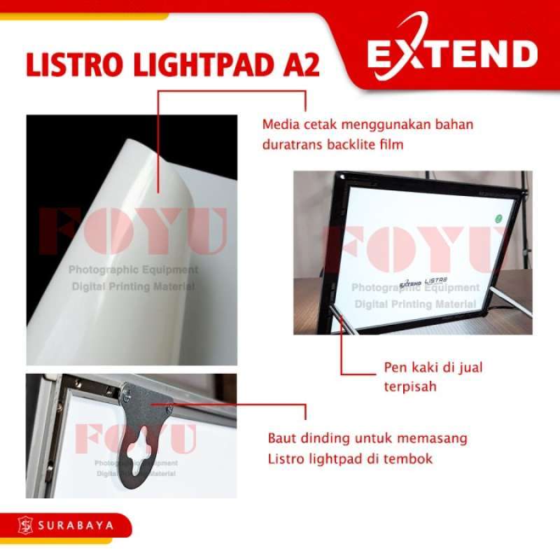 Promo Led Slim Light Pad Display Poster Neon Box Menu Lampu Extend Listro A2 Diskon 23% Di ...