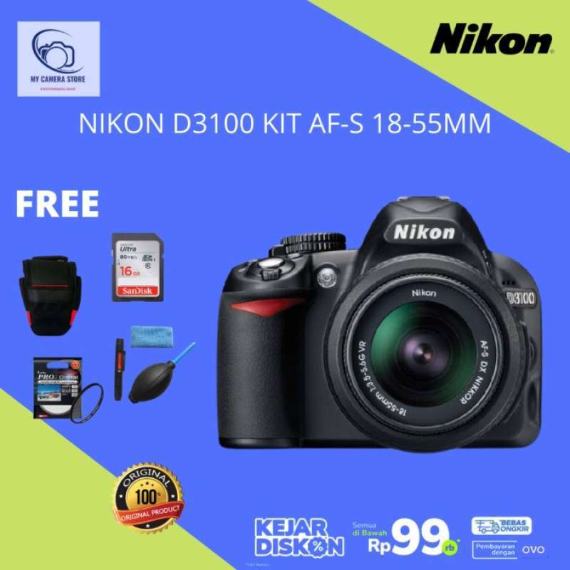 Promo Kamera Nikon D3100 Kit Af-s 18-55mm Vr Diskon 23% Di Seller Ryoma Store - Kebon Kacang ...