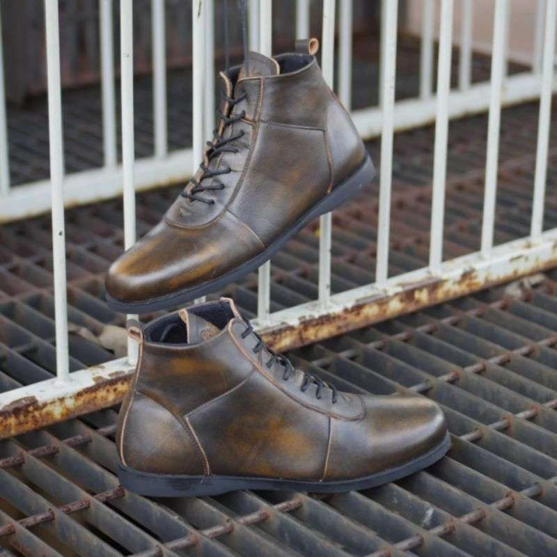 Promo Garage X Svend 01 Camel | Sepatu Boots Fashion Pria Kulit Asli ...