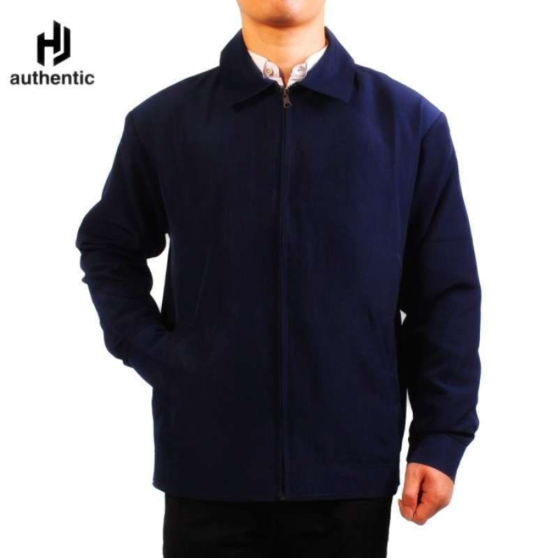 Jual Jasket Pria Cotton Premium Biru Navy Jaket Boss Formal Semi Jas ...