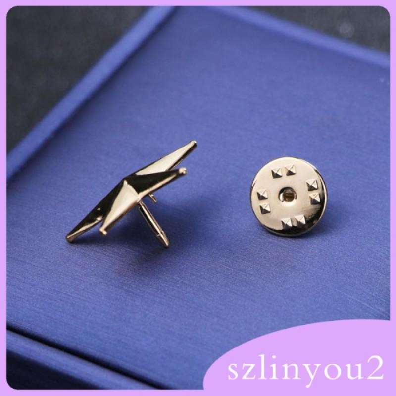 Jual 1 Pasang Pin Lapel Bentuk Bintang 3d 5 Titik Warna Silver Untuk Di ...
