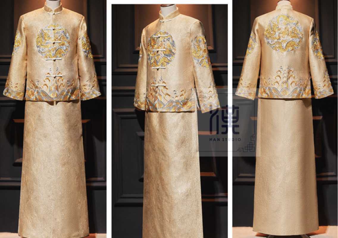 Jual Cheong Sam Pria Chinese Baju Sangjit Gold Set Xincia Cheongsam Hsf ...