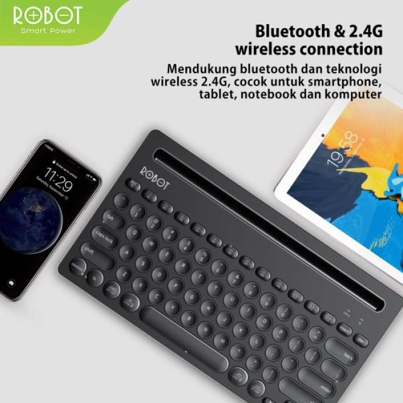 Promo Keyboard Kb-10 Wireless Keyboard Wifi Bluetooth - Hitam Diskon 23 ...
