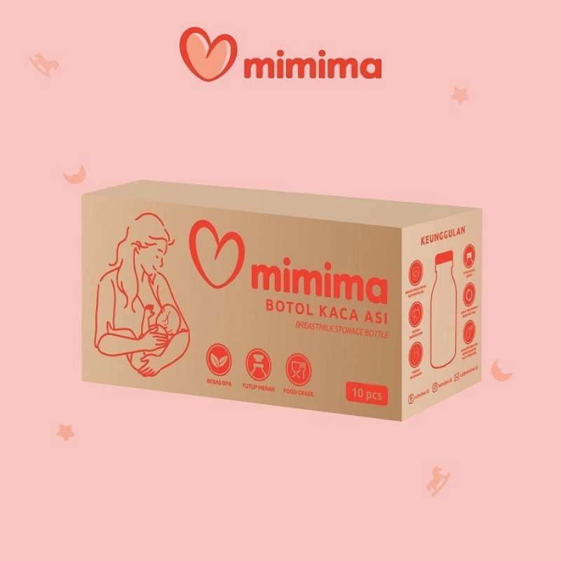 Jual Mimima Botol Kaca Penyimpanan Asi Isi 10 Pcs Di Seller Lavie Baby ...