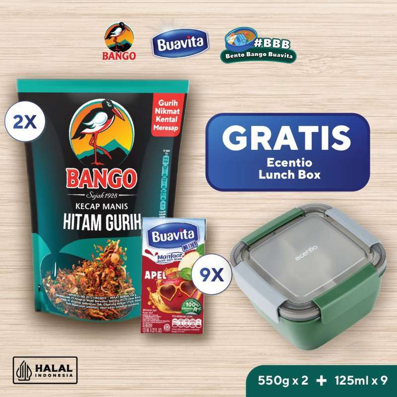 Promo Beli 2 Bango Hitam Gurih 550gr Dan 9 Buavita Mini Apel 125ml ...