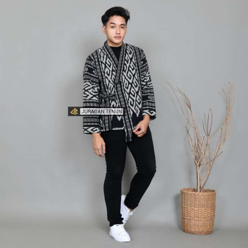 Promo Baju Tenun Kimono Pria Etnik Varian - Toraja Putih, Xl Diskon 29% ...