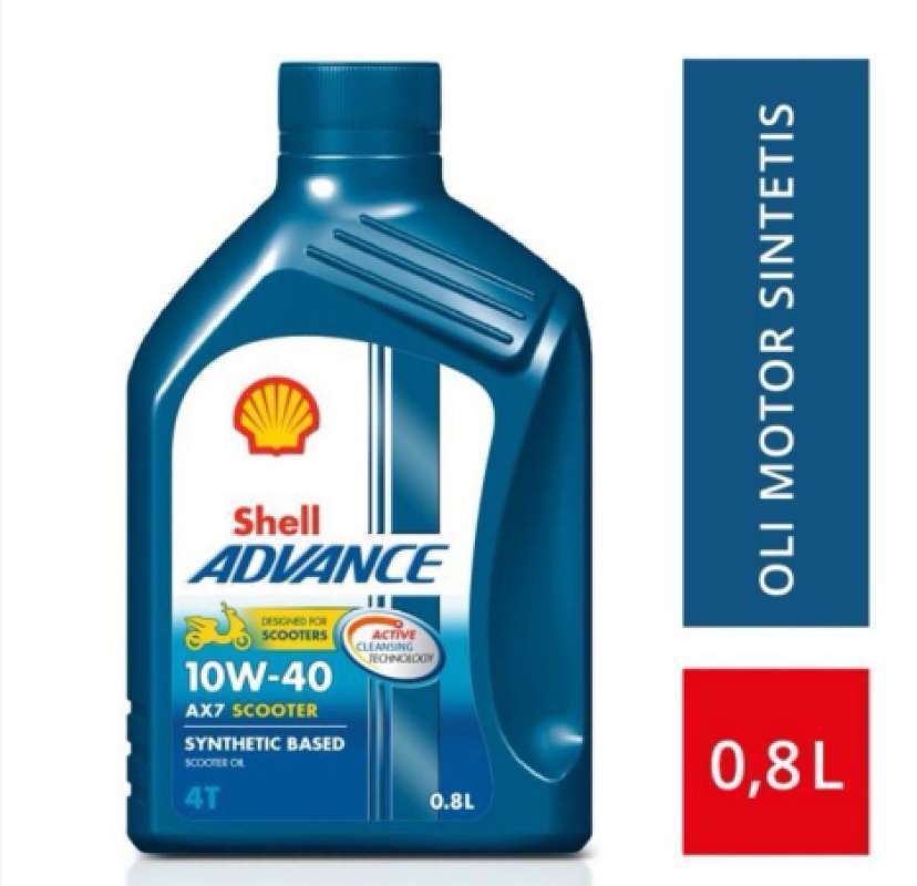 Jual Oli Shell Advance Ax7 Scooter Biru 10w-40 800ml Oli Mesin Motor ...