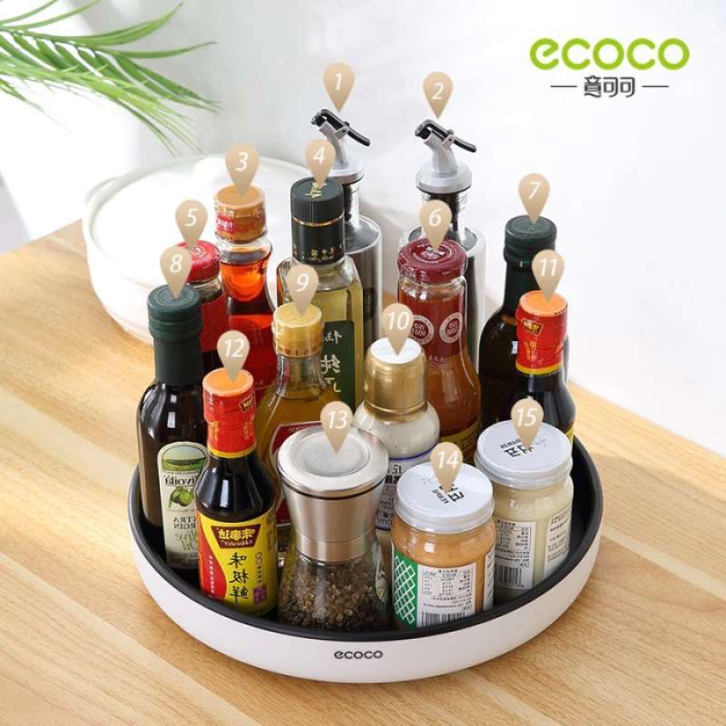 Promo Organizer Rak Bumbu Dapur Putar Serbaguna Seasoning Rack Rotating ...