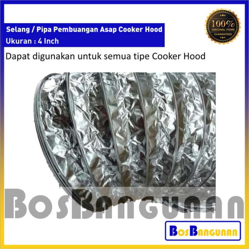 Jual Alumunium Flexible Ducting 4 Inch Pipa Angin Cooker Hood Exhaust ...