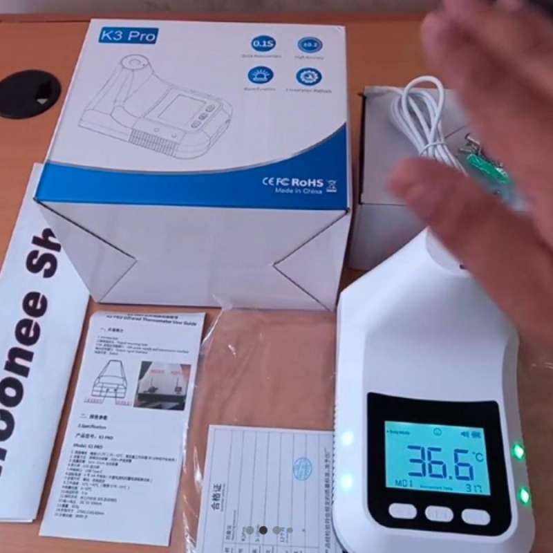 Promo K3 Pro Thermometer Wall Infrared K3pro Termometer Otomatis Non Contact Diskon 23% Di ...