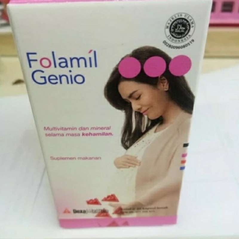 Promo Folamil Genio Isi 30/vitamin Ibu Hamil Diskon 23% Di Seller ...