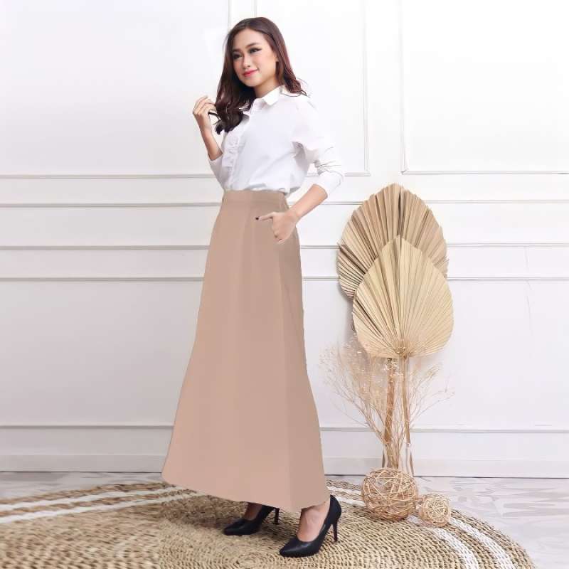Jual Rok Kerja Model A Line Maxi (formal) Size S - Xxl [premium Quality ...