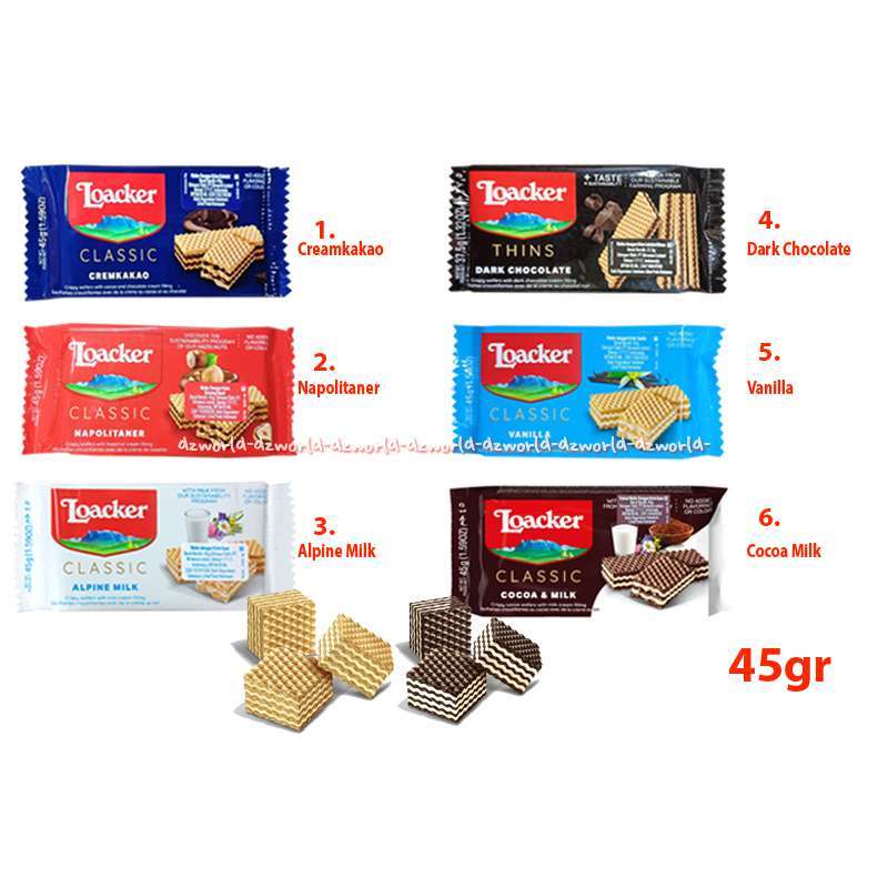 Jual Loacker 45gr Classic Cremkakao Napolitaner Alpine Milk Thins Dark ... Jual Loacker 45gr Classic Cremkakao Napolitaner Alpine Milk Thins Dark ...