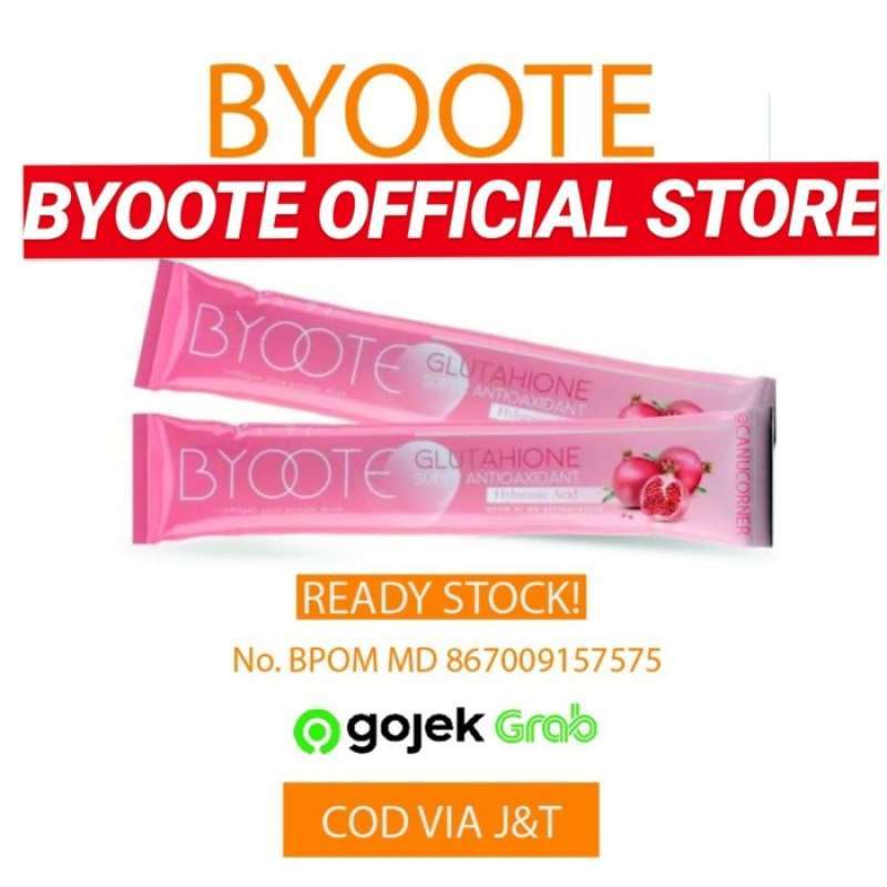 Jual Byoote 1/2 Box / 8 Sachet Glutahione Collagen Antioaxidant Glowing ...