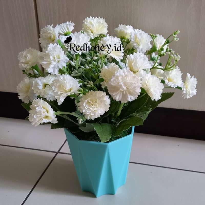 Promo Rangkaian Bunga Hiasan Meja Sudah Termasuk Vas Artificial Flower ...