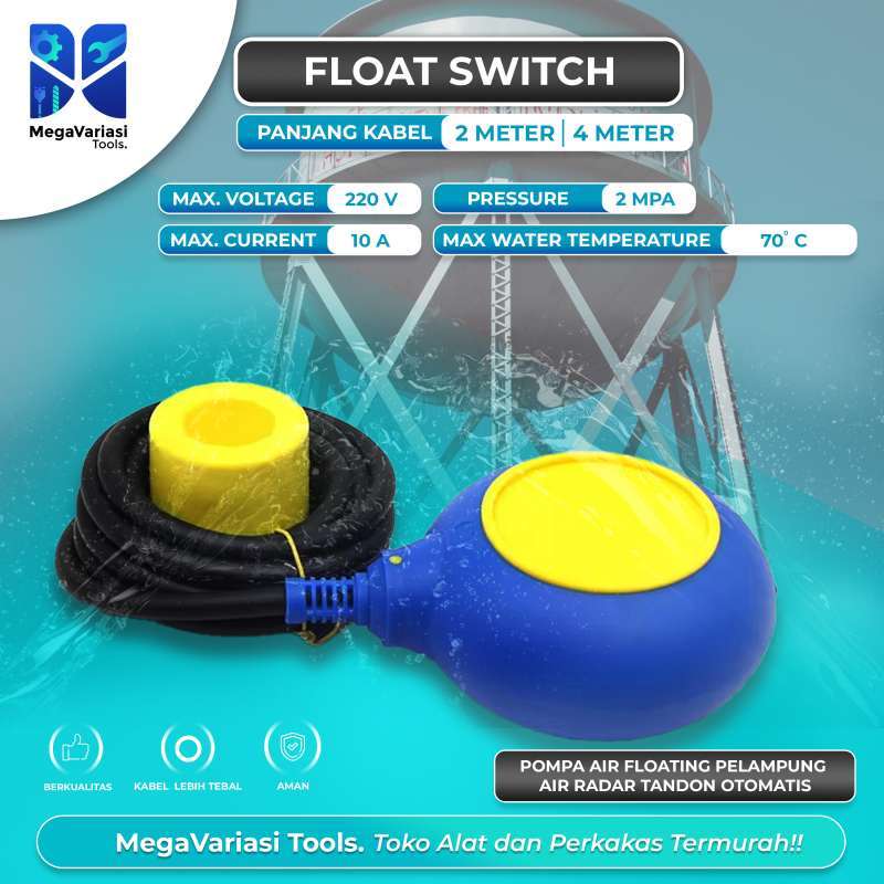 Jual Otomatis Pompa Celup Float Switch 2 Dan 4 Meter Cabel Spare Part ...
