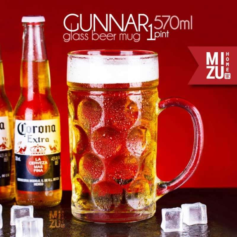 Promo Mizu Gunnar 1 Pint Beer Mug Gelas Kaca Jumbo Gelas Bir Besar ...