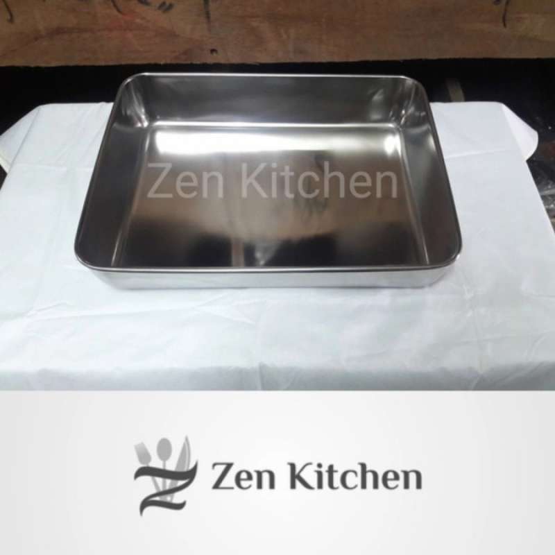 Promo Nampan Baki Stainless Steel ( 304 ) 30x25x6cm Tebal 1,2mm Diskon ...