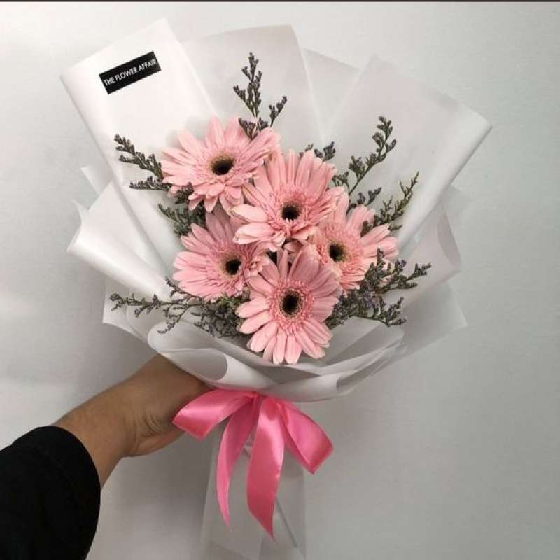 Promo Buket Bunga Garbera Kuning Dengan Caspea Untuk Hadiah Ultah ...