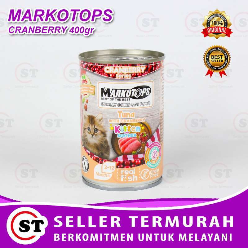 Jual Markotops 400gr All Varian Cranberry Makanan Kucing Basah Kaleng ...