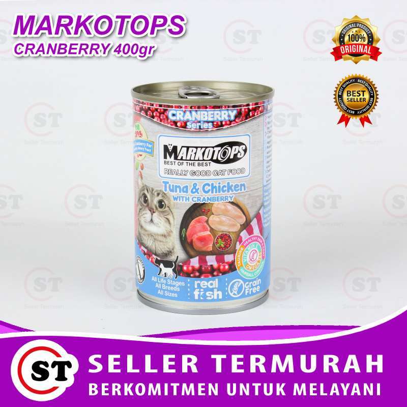 Jual Markotops 400gr All Varian Cranberry Makanan Kucing Basah Kaleng ...