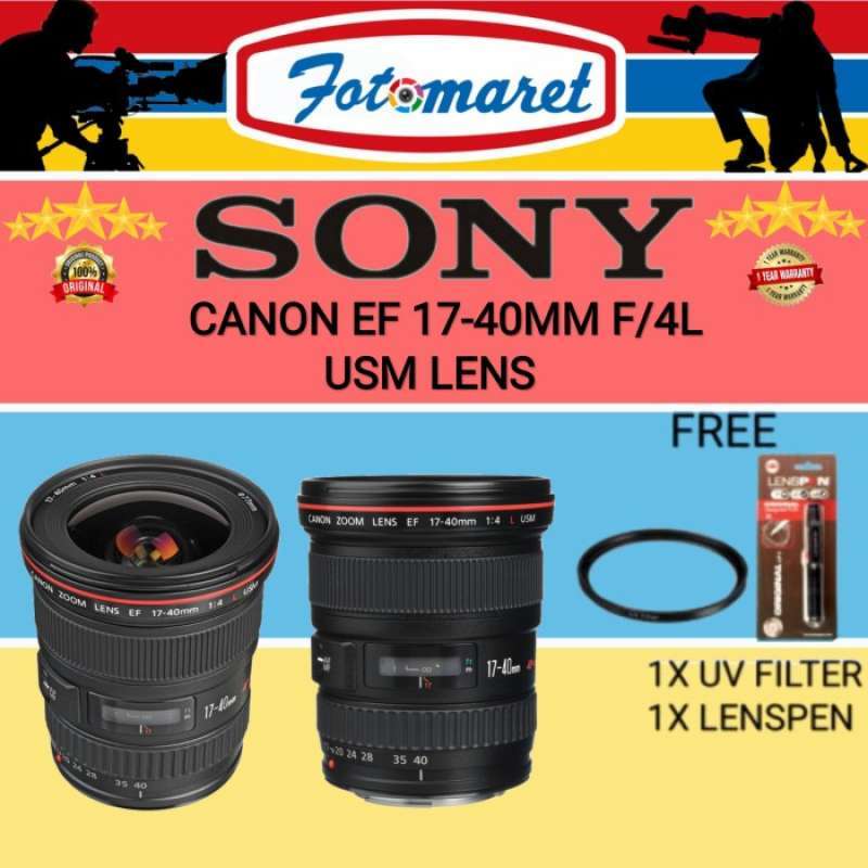 Promo Ef 17-40mm F/4l Usm Lens/lensa Ef 17-4mm F4l Usm/17-40mm Diskon 23% Di Seller Mettaria ...