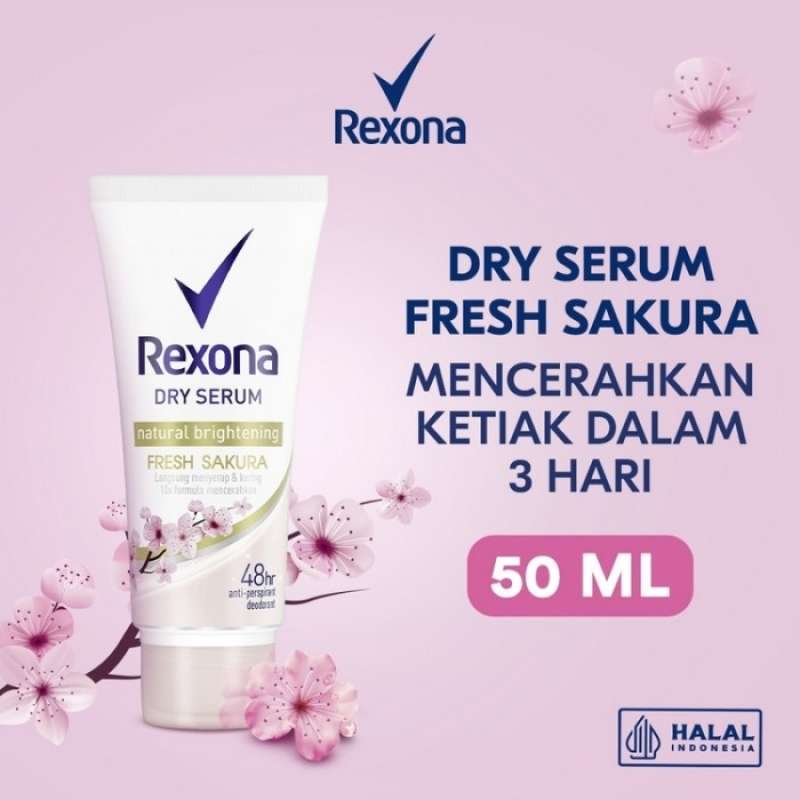 Jual Rexona Women Deodorant Dry Serum Natural Bright Sakura - 50ml Di ...