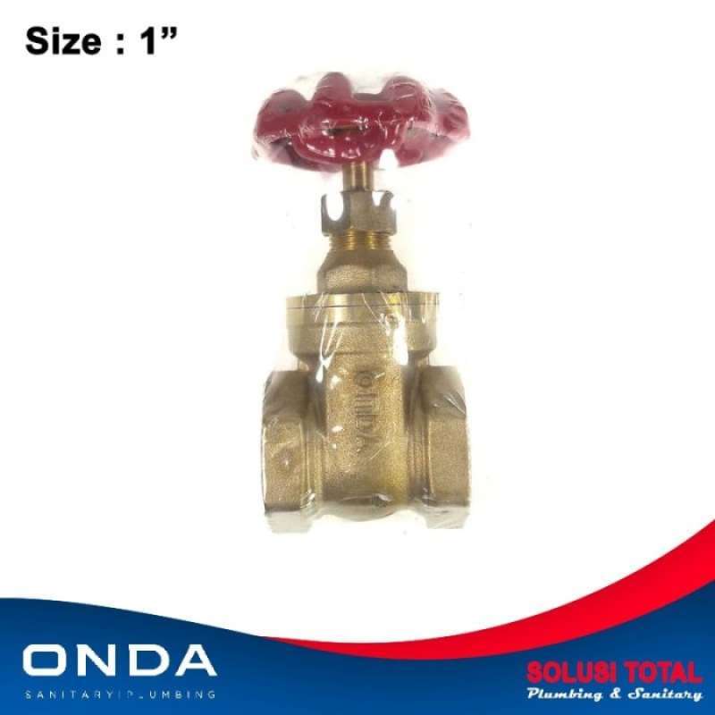Promo Onda Stop Kran / Gate Valve Fh 1 Kuningan 1 Inch Keran Putar ...