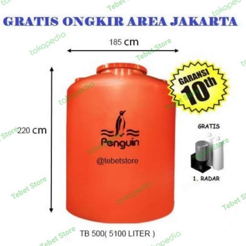 Promo Tangki Air/ Water Tank/ Toren Merk Penguin 5000 Liter - 5100 ...