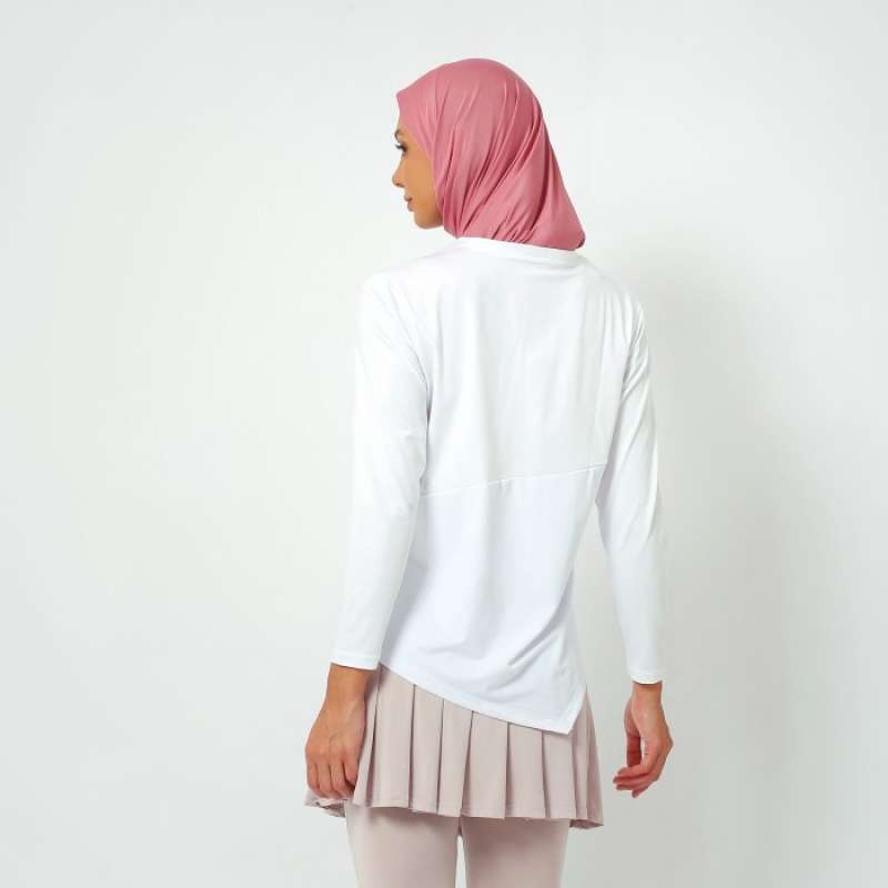 Promo Vear - Hijab Friendly Hanishi Tee Dry-fit - Putih, L Diskon 29% ...