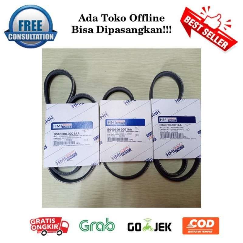 Promo Fan Belt Set Accent & Cakra Tali Kipas Mobil Accent Dan Cakra ...