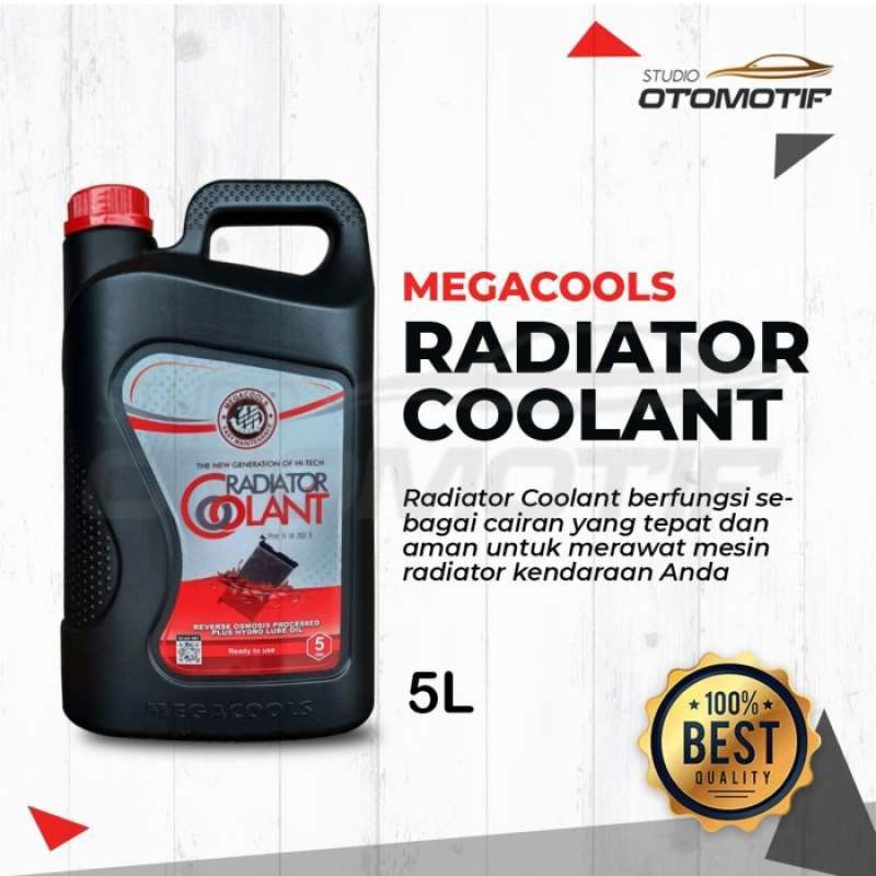 Jual Air Radiator Megacools Merah 5l / Coolant Merah Megacools 5 Liter ...