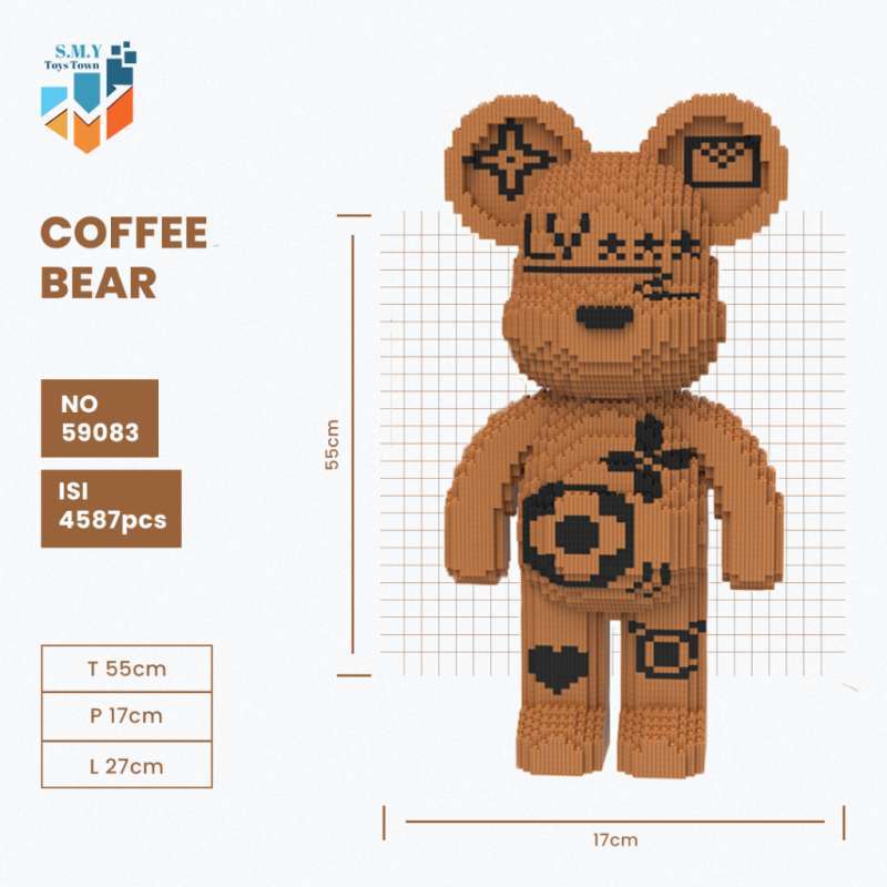 Promo Smy Nano Blocks Big Violent Bear 3d Model, Mainan Blok Susun ...