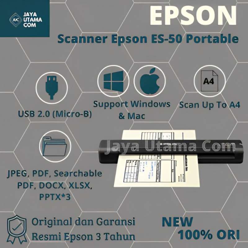 Jual Scanner Epson Workforce Es-50 Portable Sheetfed - Es50 Di Seller ...
