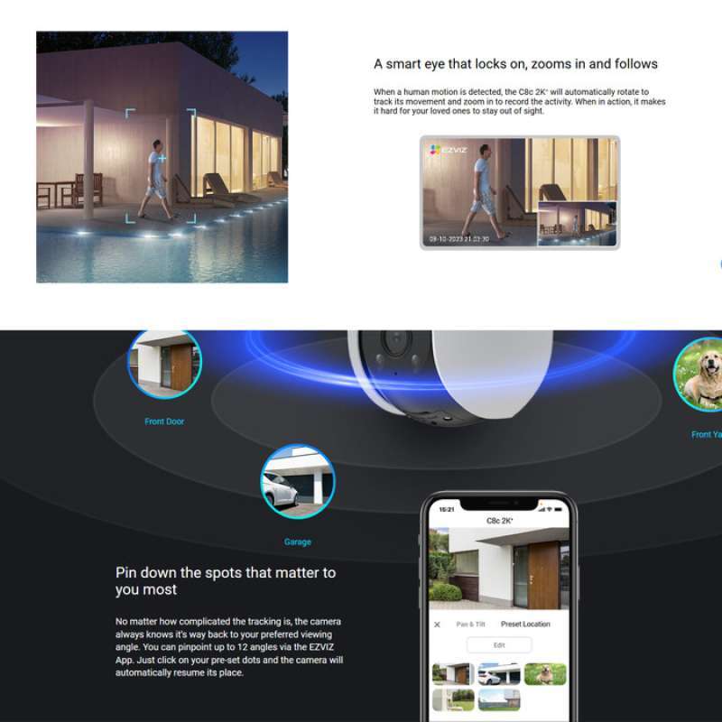 Promo Ezviz C8c 4mp 2k+ Smart Home Ip Camera Outdoor Cctv Wifi Auto ...