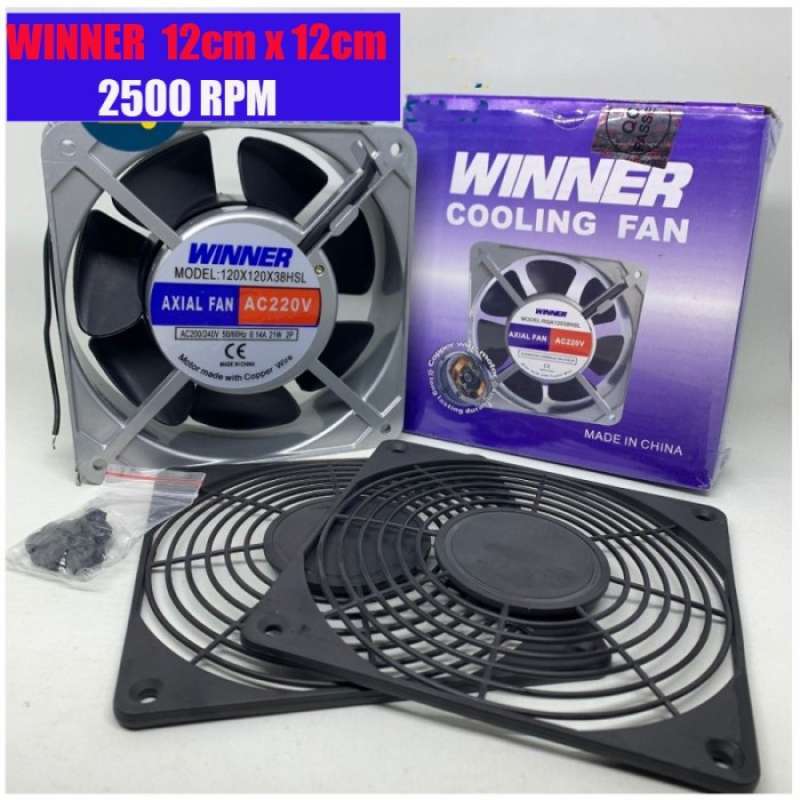 Promo Winner Cooling Fan Ac 220v Ukuran 12cm X 12cm X 3.8cm / Kipas ...