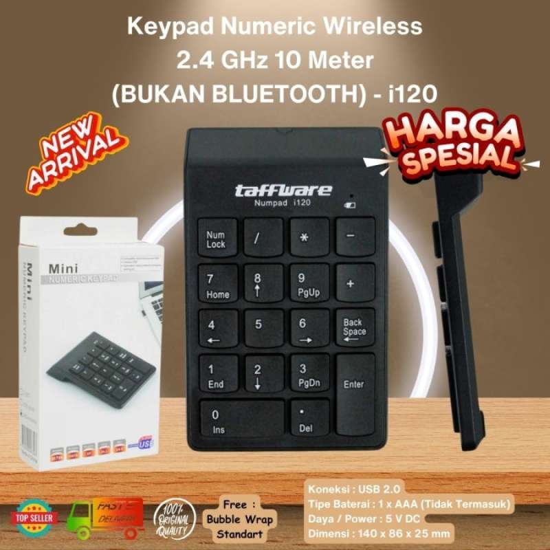 Promo Keypad Numeric Wireless 2 4ghz 10m Num Lock Pad Keyboard Angka