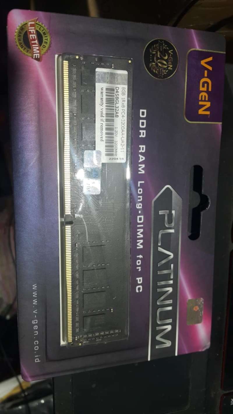 Promo Ram 8gb Ddr4 Pc 3200 V Gen Platinum Memory Pc V Gen Vgen Ddr 4